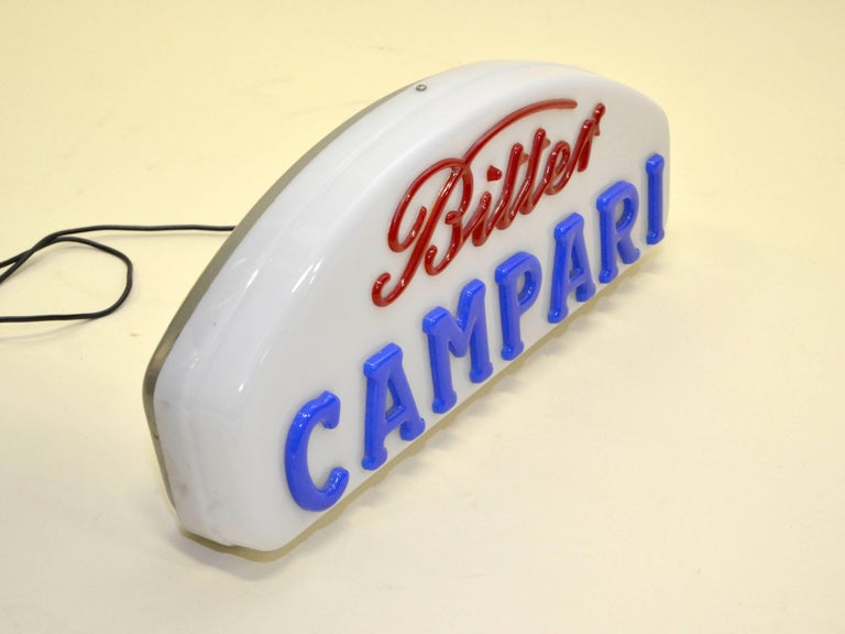 1960s Vintage Italian Bitter Campari Illuminated Sign at 1stDibs ...