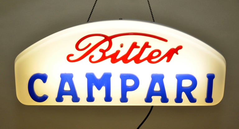 1960s Vintage Italian Bitter Campari Illuminated Sign at 1stDibs ...