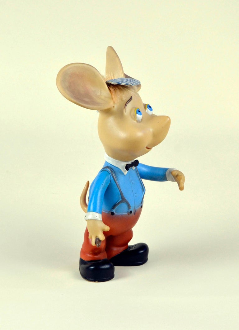 1960s Topo Gigio Mouse Rubber Toy Made in Italy For Sale at 1stdibs