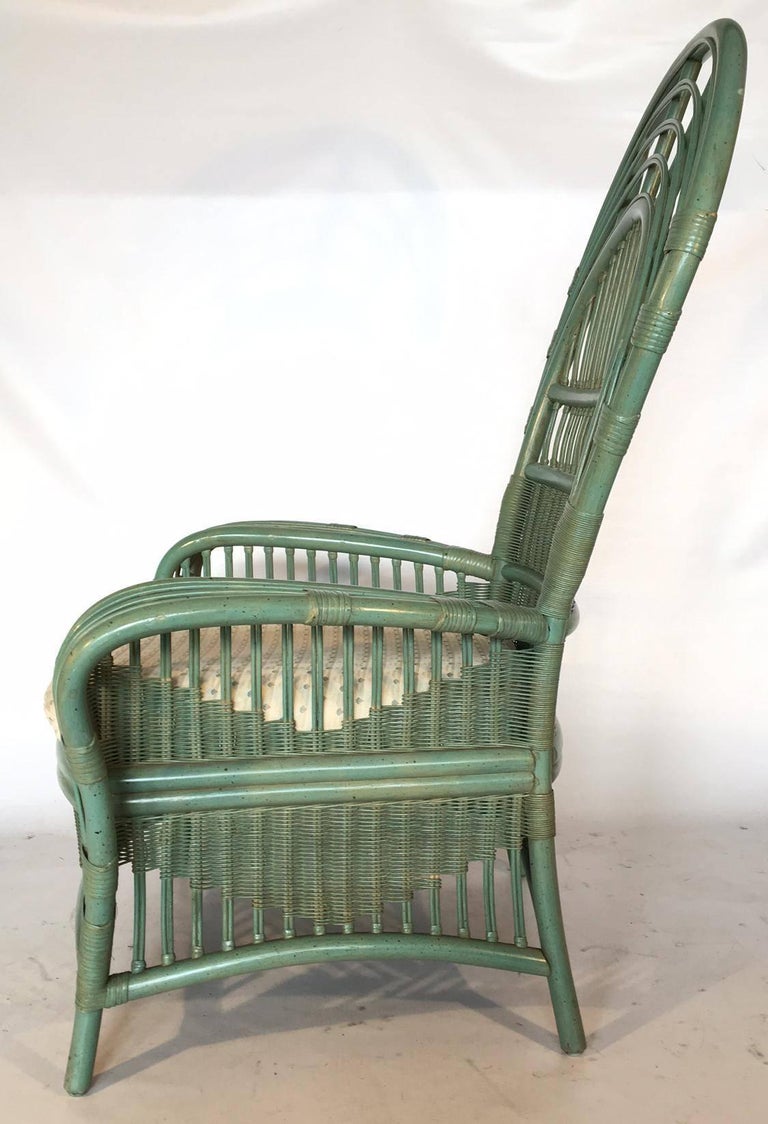 Ficks Reed Rattan Bamboo Fan Back Armchair at 1stDibs