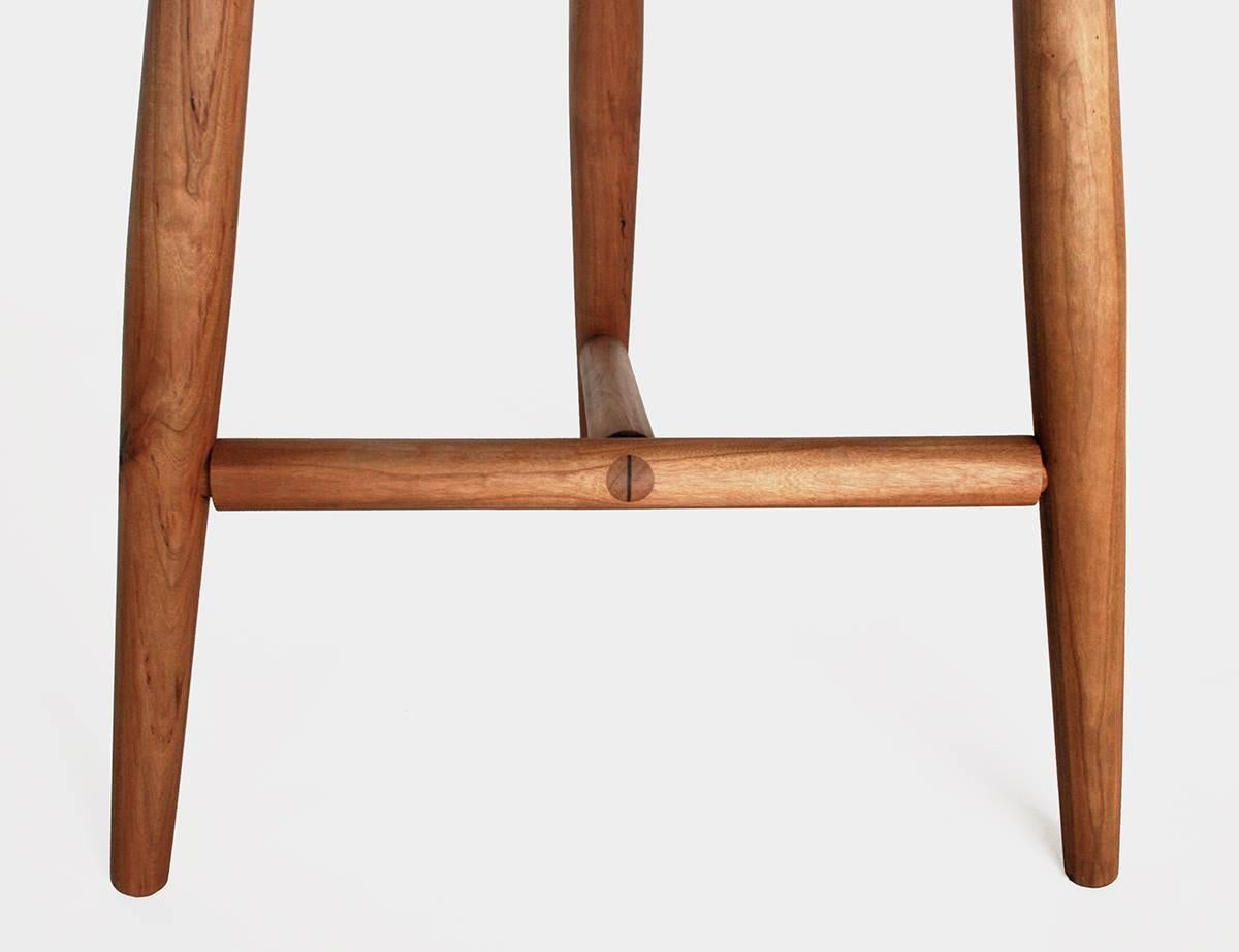 Jordan Three-Legged Counter Height Wood Stool in Black Cherry For Sale ...