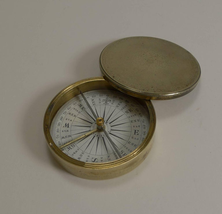 Antique English Signed Explorer Compass, circa 1880 at 1stDibs