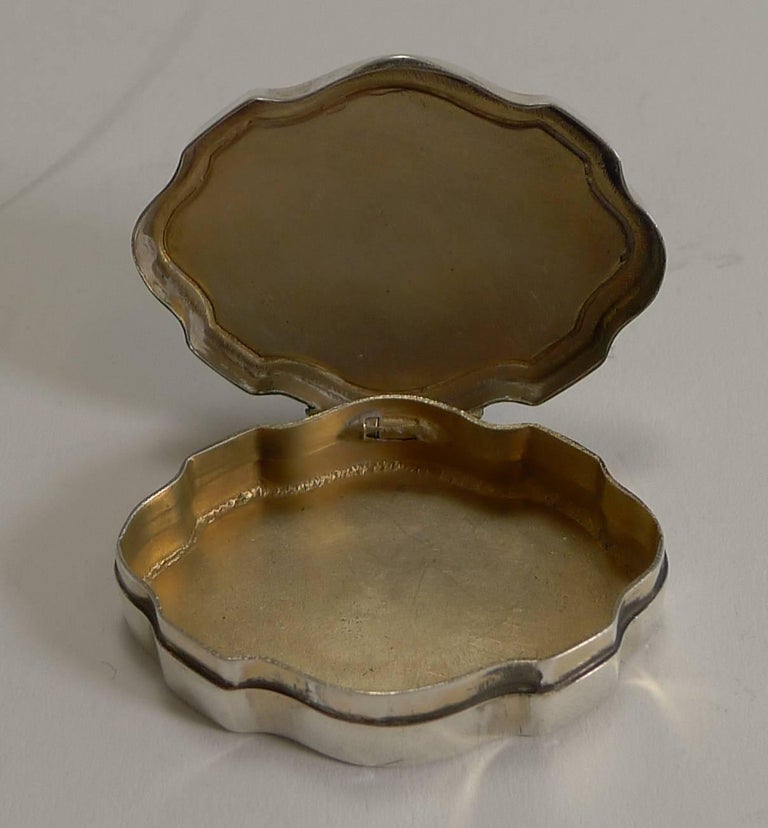 English Sterling Silver and Enamel Pill Box, 1910 at 1stDibs | antique ...