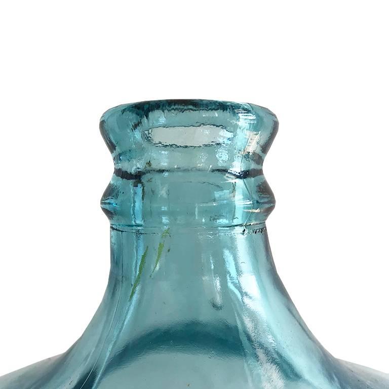 Glass Water Bottle Five Gallon Blue 1950s Demijohn Midcentury at 1stDibs