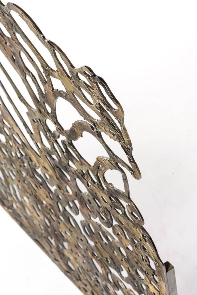 Bespoke Hand-Wrought Iron Reef Fireplace Screen - Custom Order For Sale ...