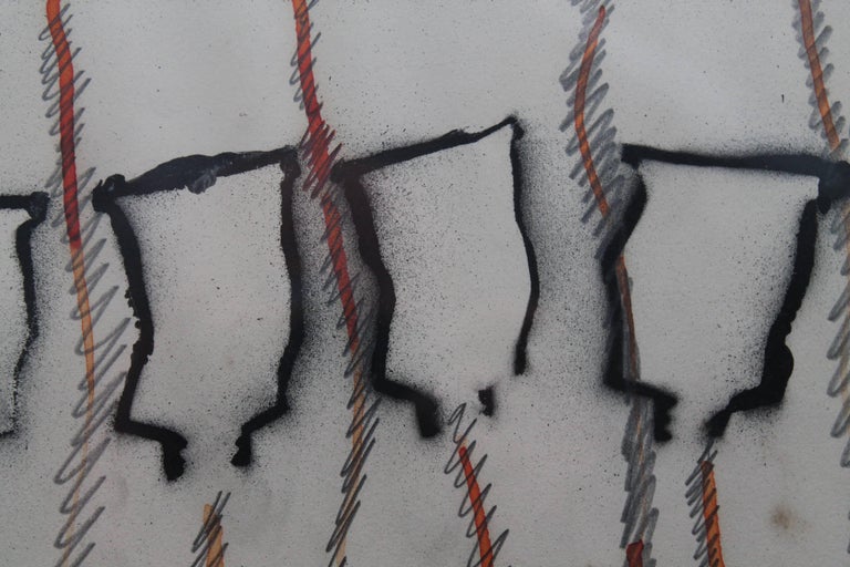 Arman "Orange Goes" 1968 ''New Realist'' Drawing Andrew Crispo Gallery ...