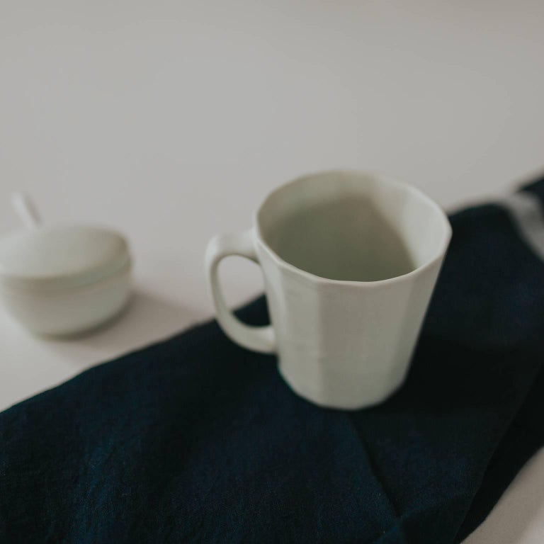 Monday Mug Grey Matte Set of Four Coffee Mug Contemporary Glazed ...