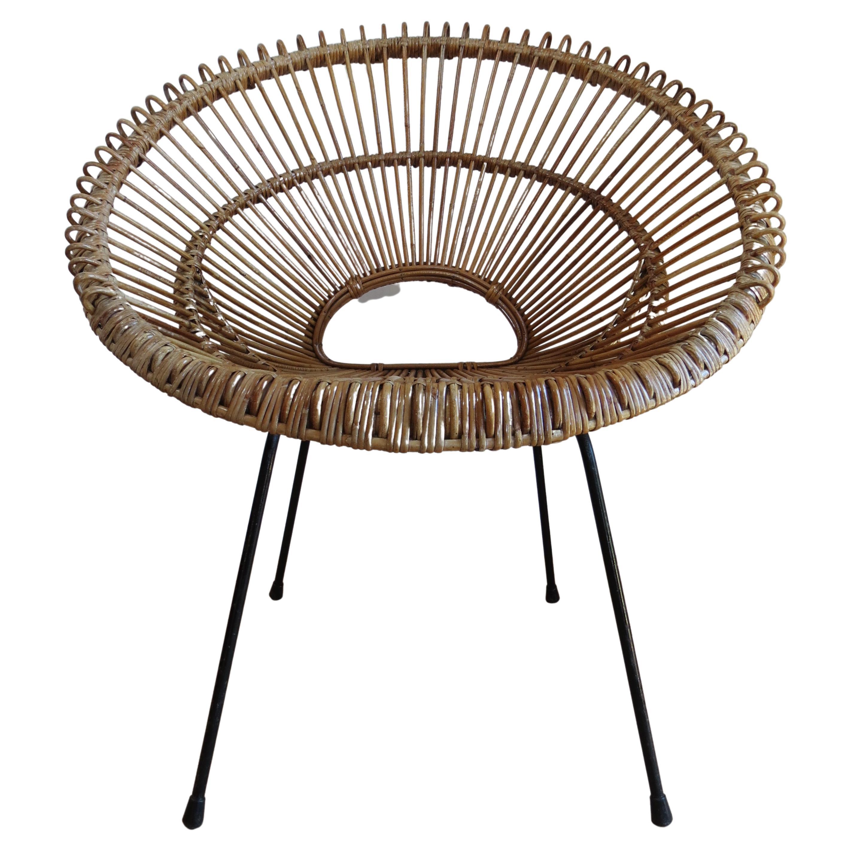 1950s Rattan Metal Chair Janine Abraham and Dirk Jan Rol, A 2 avail For ...
