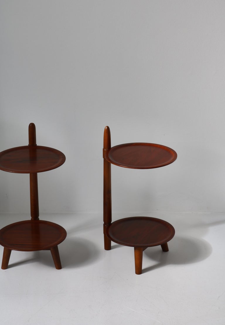 Pair of Danish Modern Tables by Edmund Jørgensen in Beech and Walnut ...