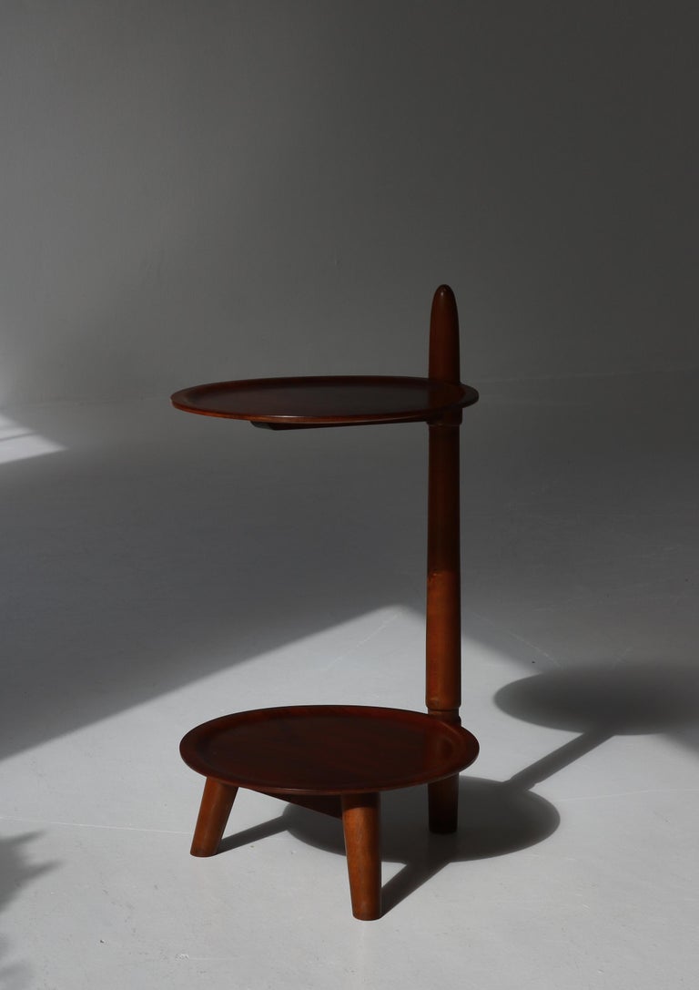 Pair of Danish Modern Tables by Edmund Jørgensen in Beech and Walnut ...