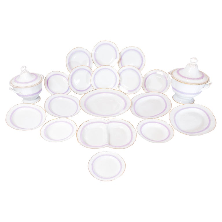 Dinner Service Lavender Color, Limoges, French, First Half of the 20th ...