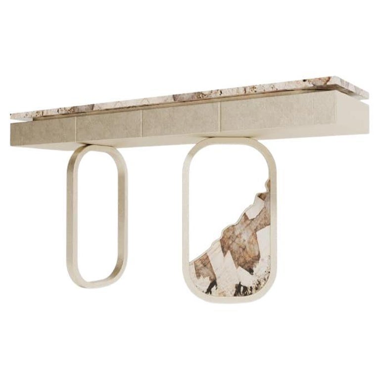 Contemporary Patagonia Marble Plata Console by Covet House For Sale at ...