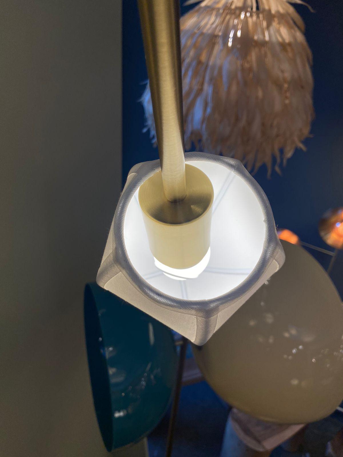 Brazilian Contemporary Sculptural Brass Pendant Light - Max at 1stDibs