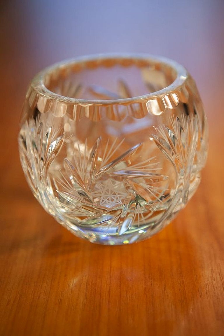 New Huta Julia Crystal Vase For Sale at 1stDibs
