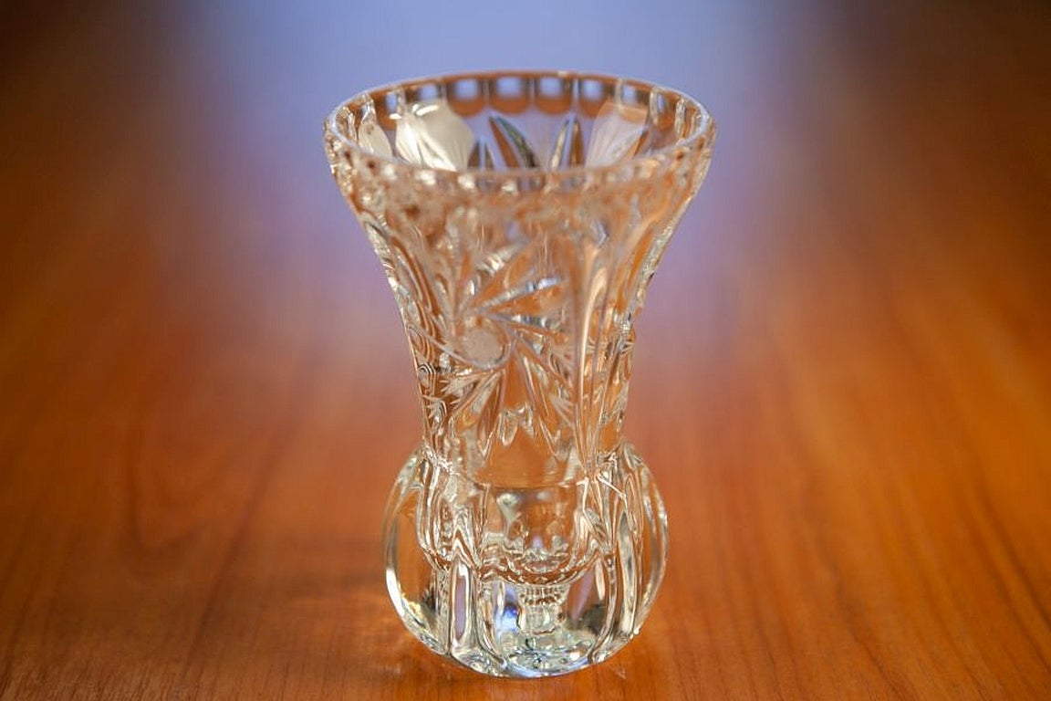 New Huta Julia Crystal Vase For Sale at 1stDibs