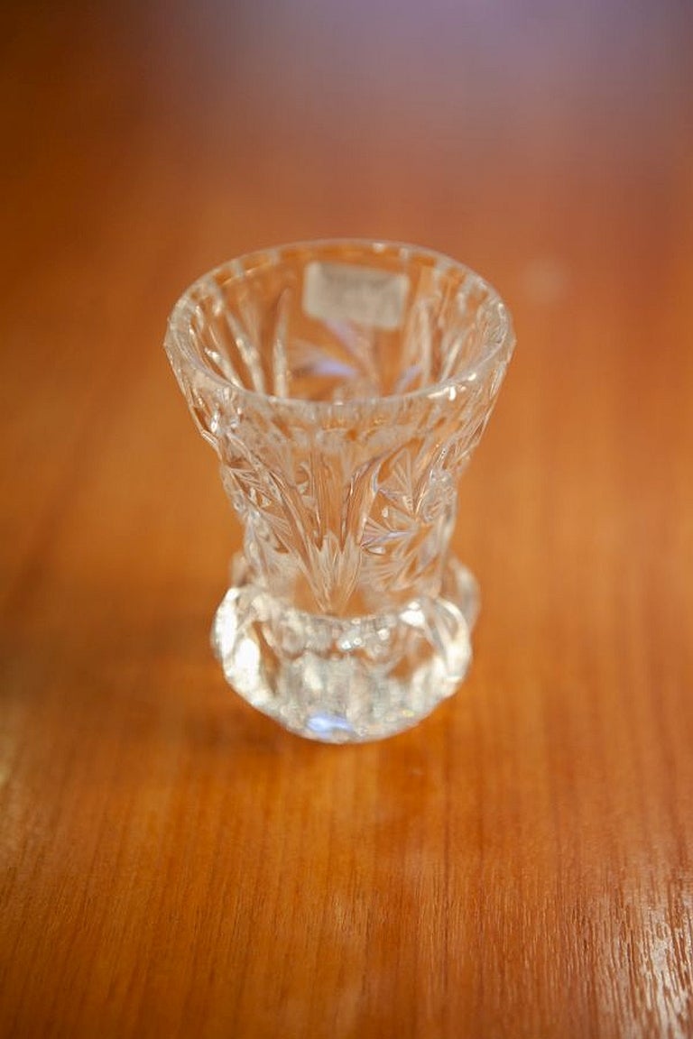 New Huta Julia Crystal Vase For Sale at 1stDibs