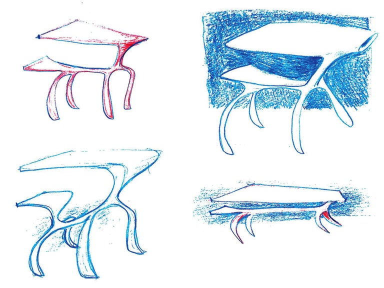 Creature Side Table /Occasional Table/Cast Aluminum/Burnished, Jordan ...