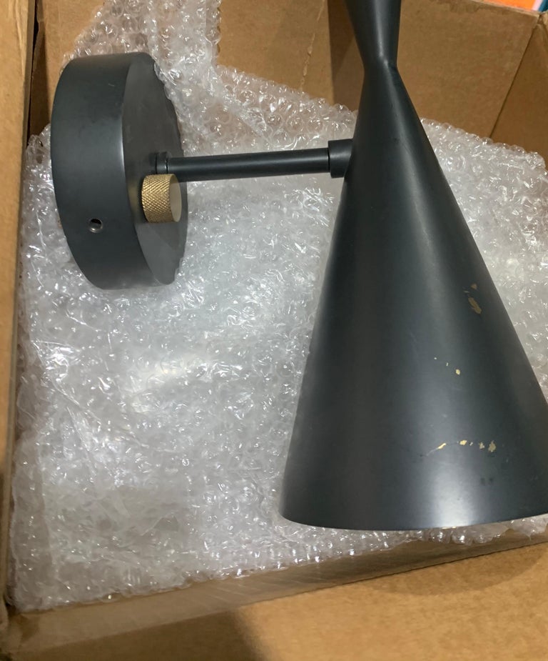 Tom Dixon Beat Wall Light, Black Sconce, Brass, Modern Minimal Lighting ...