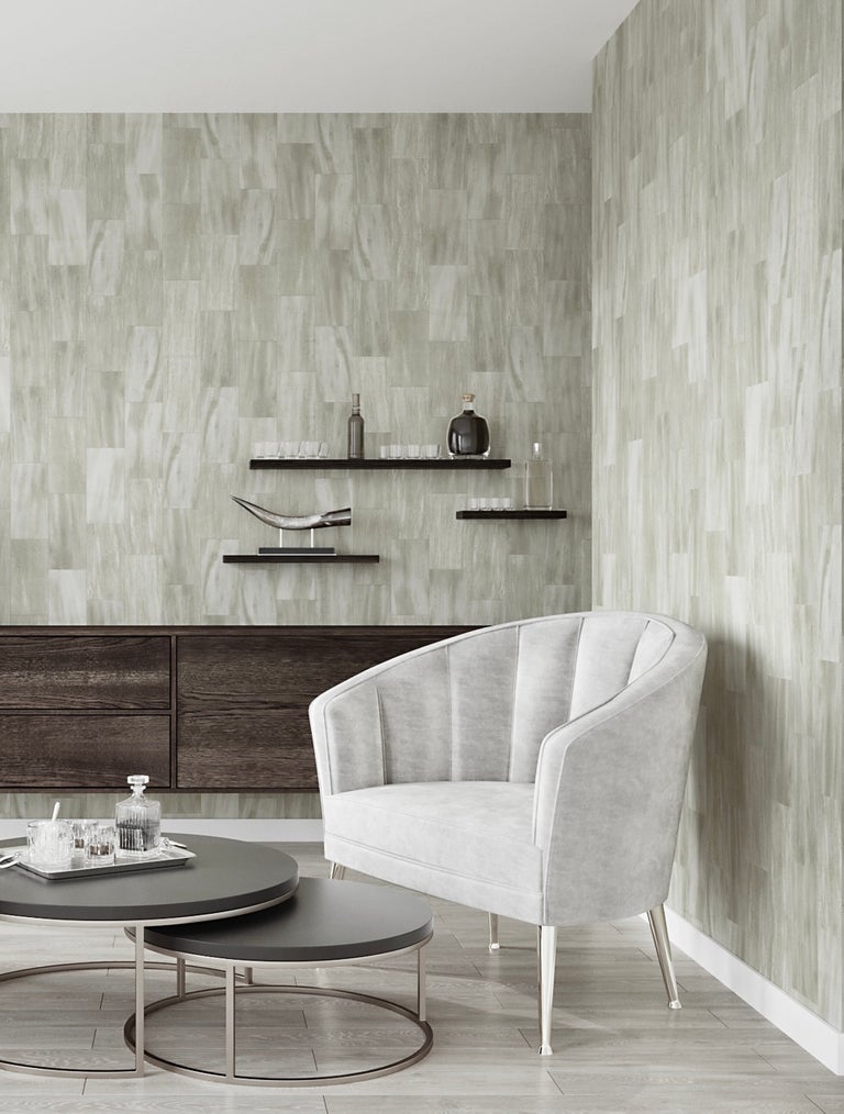 Phillip Jeffries Specialty Ox Horn, Gray Wood Wallcovering, Handmade ...