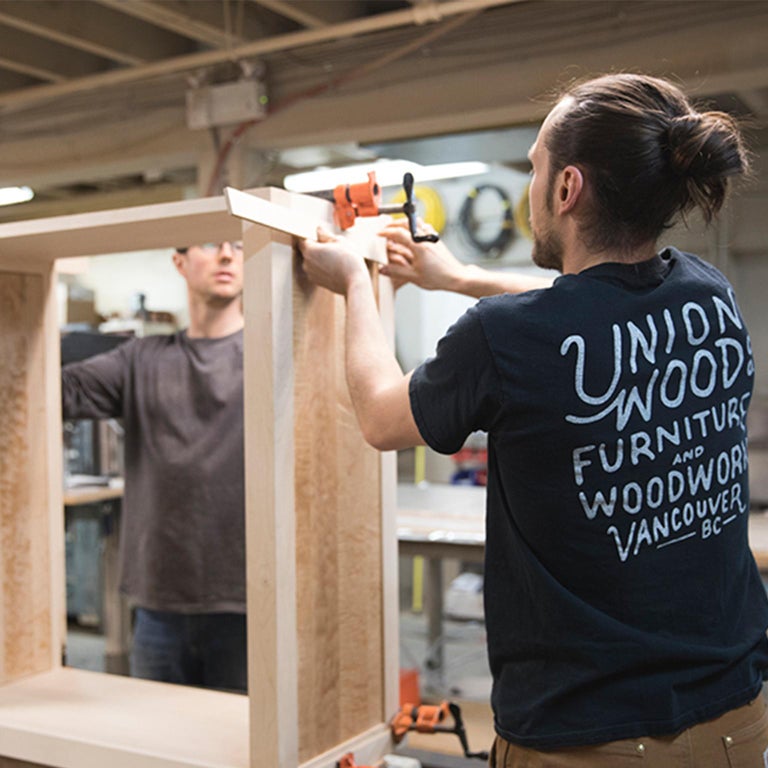 Custom "A-Frame" Conference Table Made from Solid Wood and Metal ...