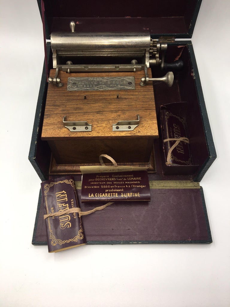 Very Rare 19th Century Cigarette Machine with Original Box, Du Siecle ...