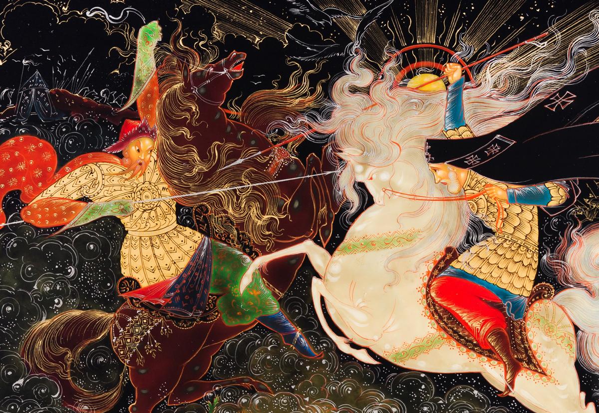 Palekh Lacquered Miniature Box, Limited Edition Licensed Museum ...