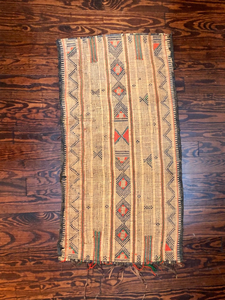 Vintage Tuareg Reed Mat - Handwoven African Tribal Rug from Sahara ...