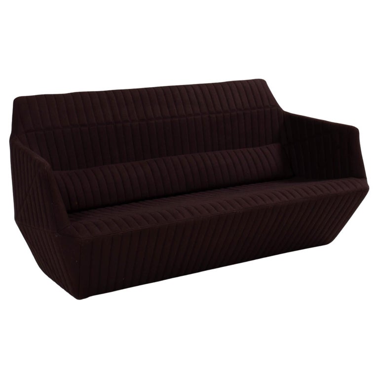Ligne Roset by Ronan and Bouroullec Facett Brown Wool Faceted Sofa For Sale at 1stDibs