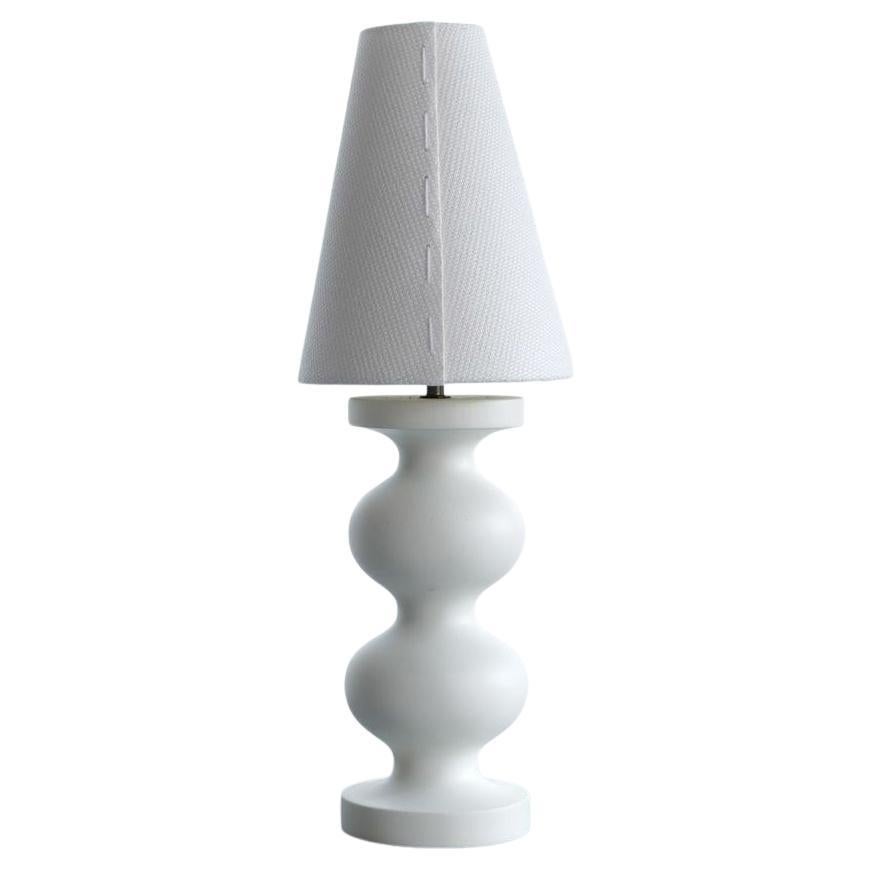 Large Frank Organic Modern Table Lamp with White Raffia Fringe Shade ...
