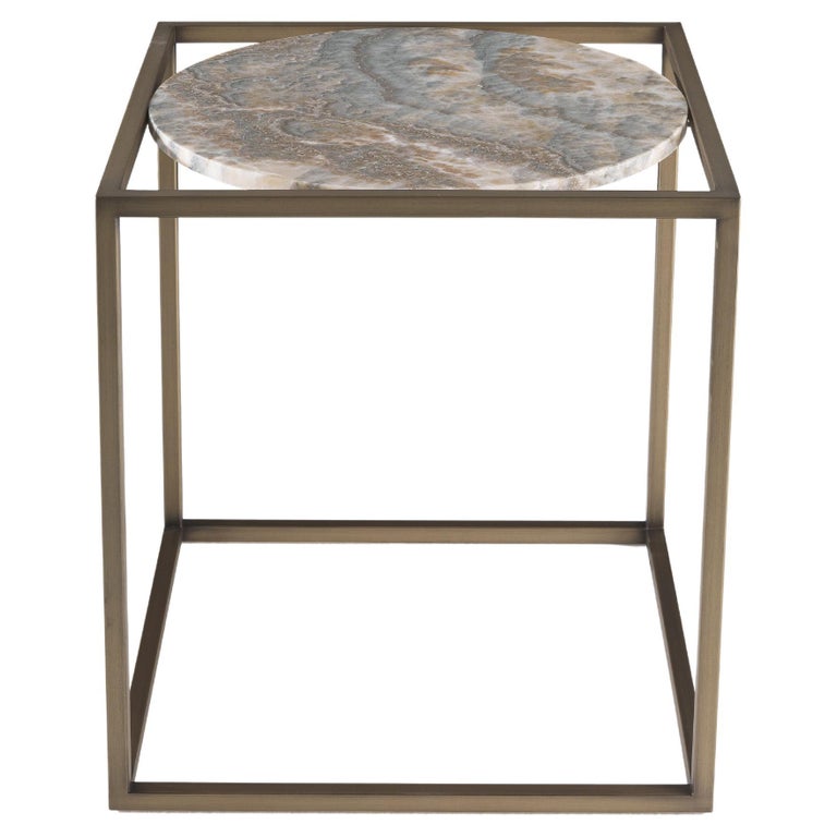 21st Century Norrebro Side Table with Cloudy Onyx Top by Gianfranco ...