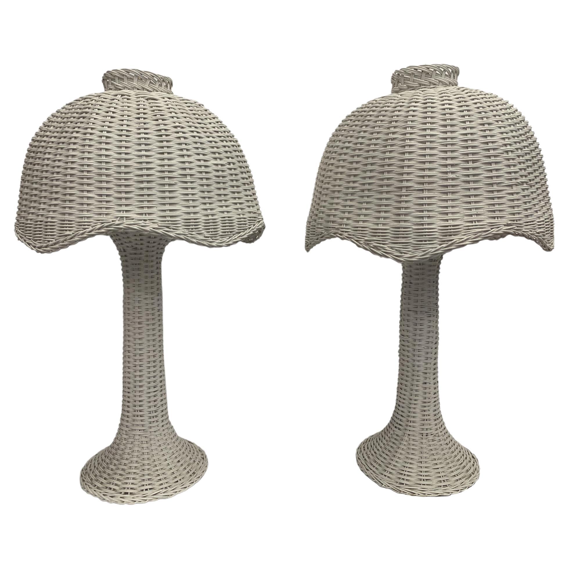 Pair Of 1950s Deep Red Table Lamps at 1stDibs