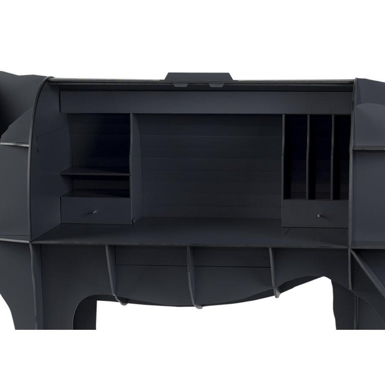 Donkey, Black Writing Desk with Leds, Made in France For Sale at 1stDibs