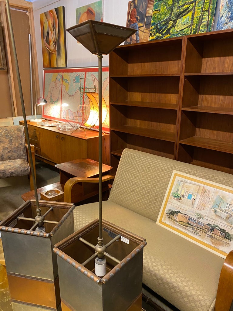 Mid-Century Isaac Maxwell Metal Light Fixture at 1stDibs