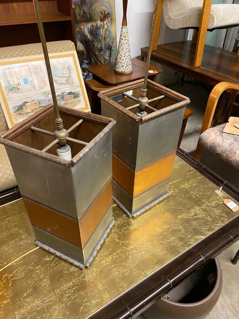 Mid-Century Isaac Maxwell Metal Light Fixture at 1stDibs