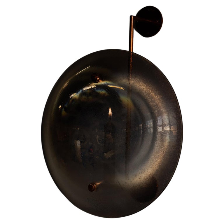 Conceptual Wall-Mounted Silver Glass Convex Mirror with Copper ...