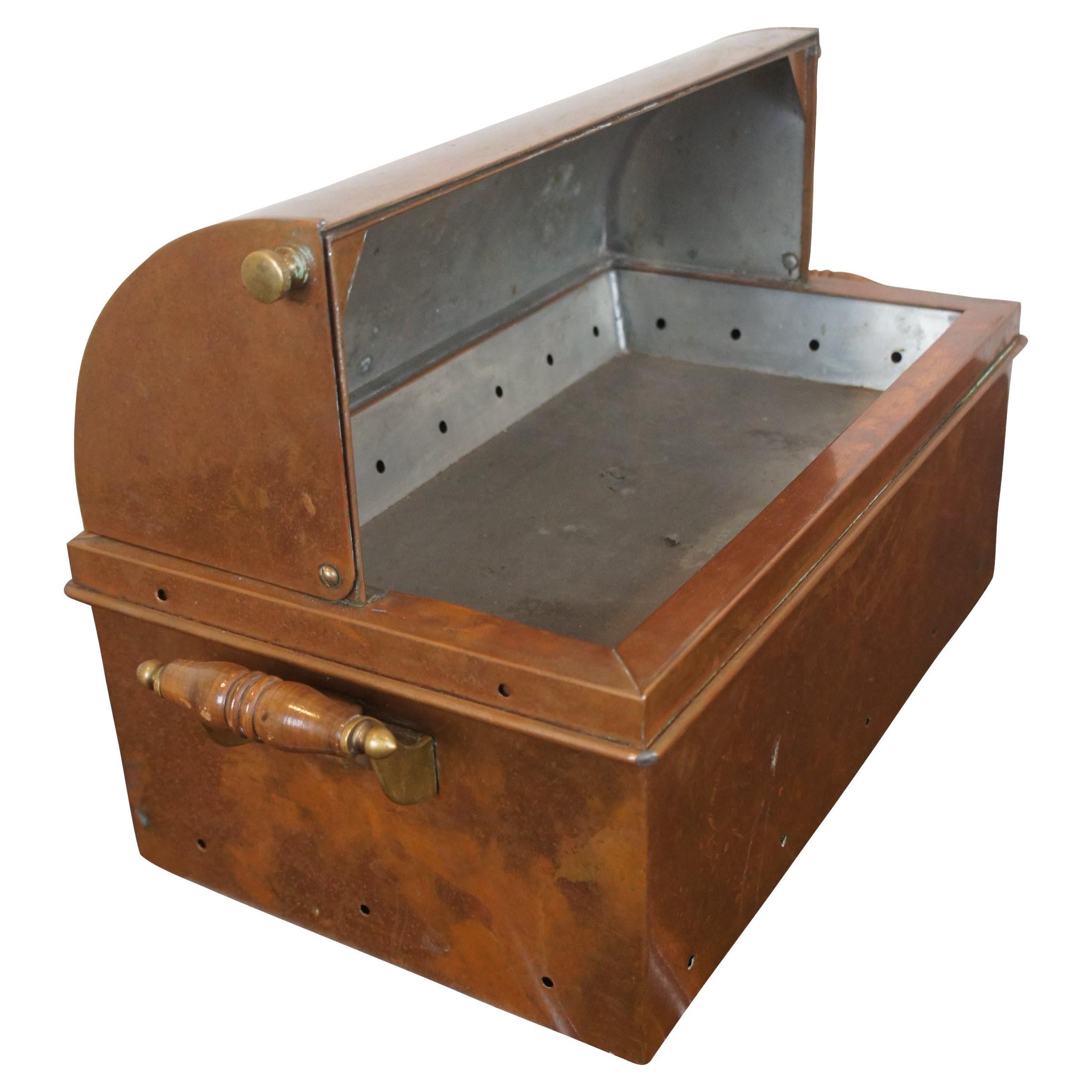 Copper and Brass Warming Stand, by W A S Benson at 1stDibs