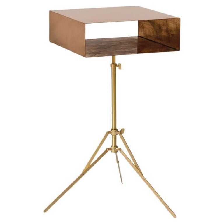 21st Century Lem Copper Side Table with Brass Base For Sale at 1stDibs