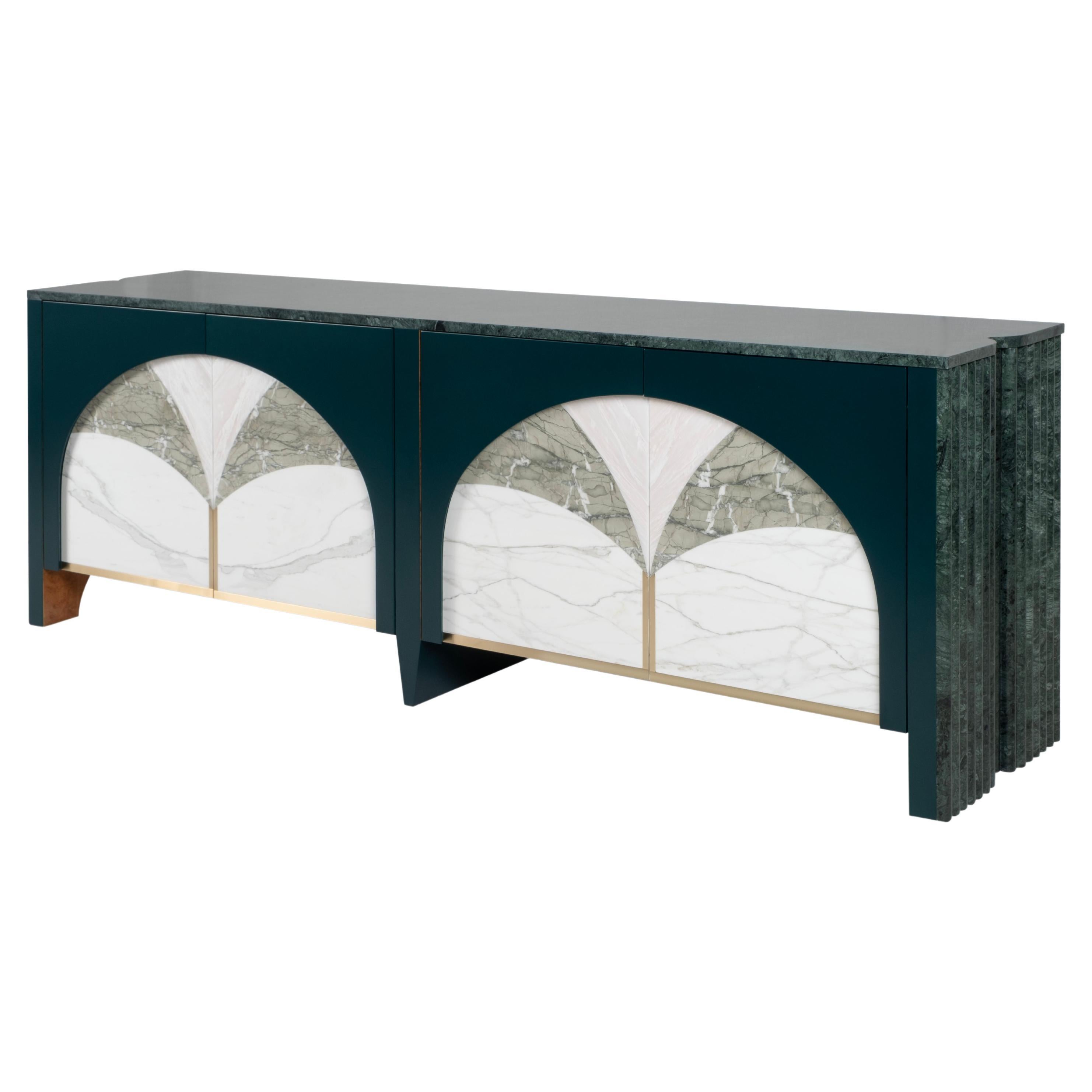 Modern Saqris Bar Cabinet, Black and Brass, Handmade in Portugal by ...
