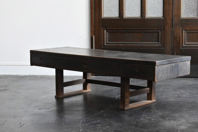 Japanese Antique Wooden Low Table / 1890-1940 / Sofa Table For Sale at ...