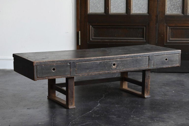 Japanese Antique Wooden Low Table / 1890-1940 / Sofa Table For Sale at ...