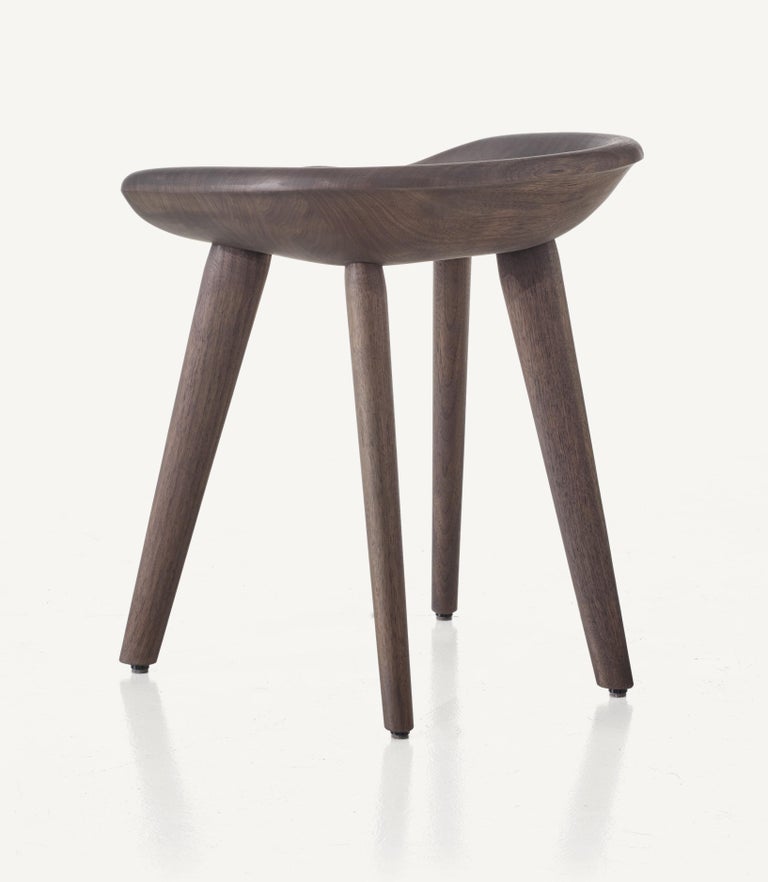 Customizable Tractor Stool in Carved, Solid Wood by Craig Bassam For ...
