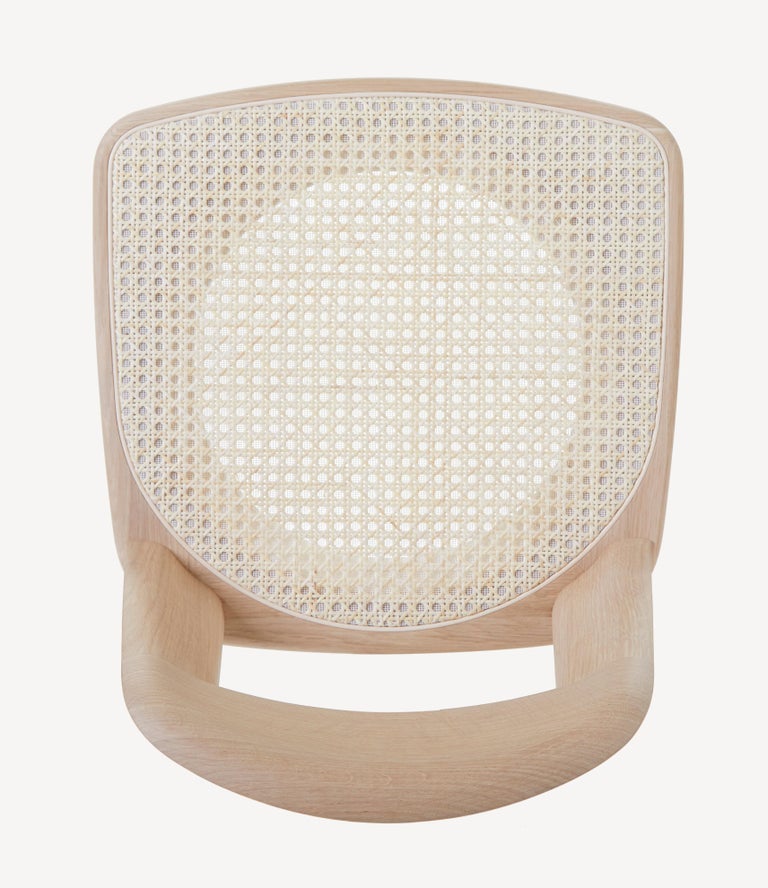 Customizable Brutus Armless Chair in Solid Wood with Cane Seat Designed ...