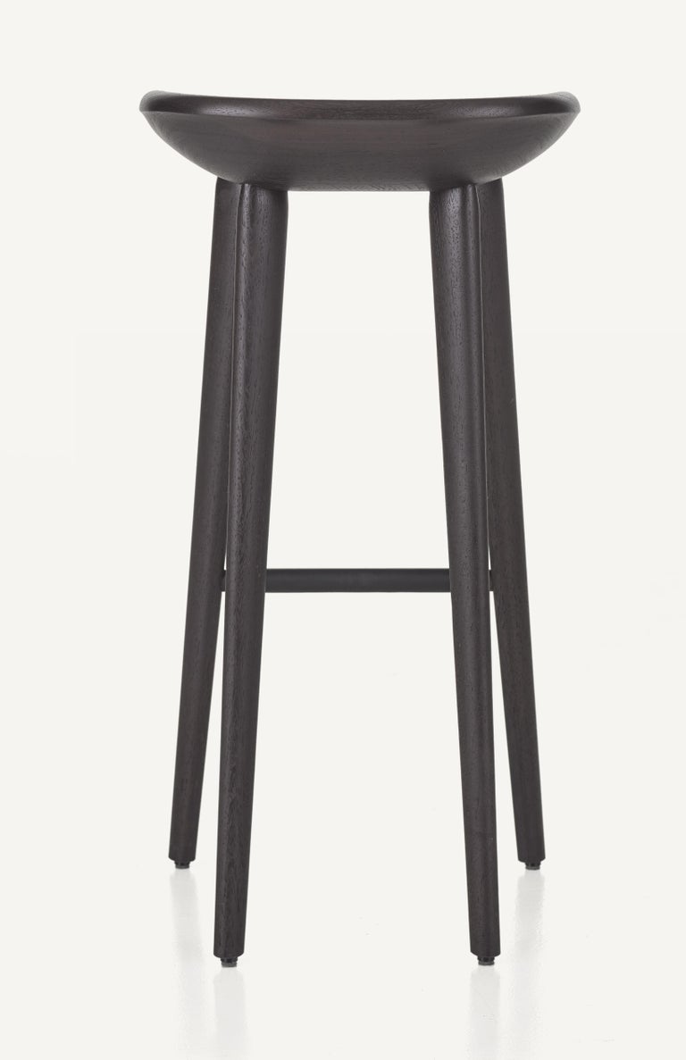 Customizable Tractor Bar Stool in Carved, Solid Wood by Craig Bassam ...