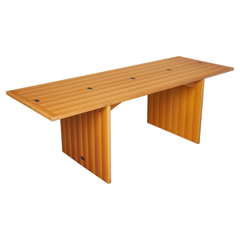 Italian "La Barca" Oak Console Table by Piero De Martini for Cassina ...