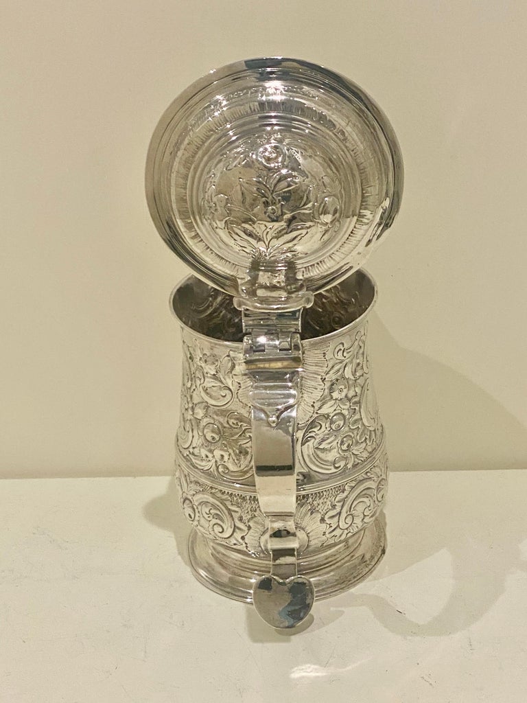 George II Sterling Silver Lidded Tankard with Spout London 1744 For ...