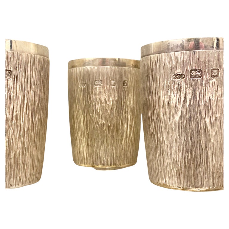 A Rare Set of 8 Gerald Benney, Elizabeth II Modernist Sterling Silver ...