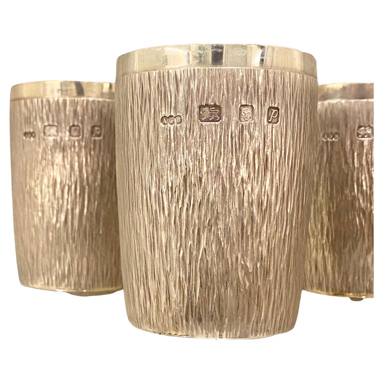 A Rare Set of 8 Gerald Benney, Elizabeth II Modernist Sterling Silver ...