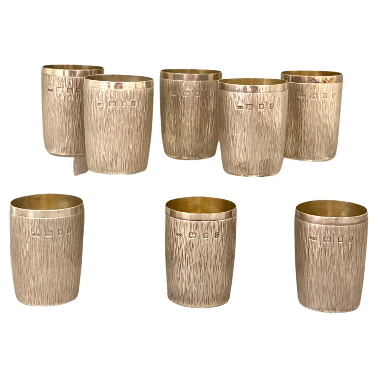 Gerald Benney, Elizabeth II Modernist Sterling Silver Gilt Beaker ...