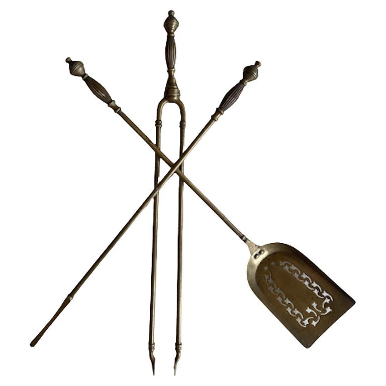 Victorian Gothic Fire Companion Set, 19th Century For Sale at 1stDibs
