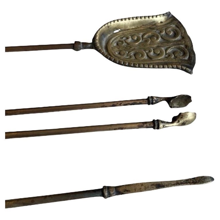 Victorian Gothic Floral Motif Fire Companion Set, 19th Century For Sale ...